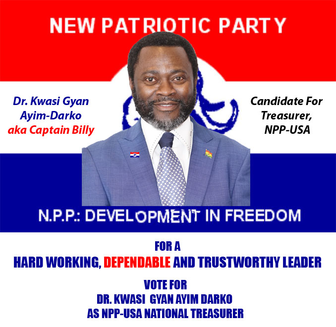 Captain Billy Bids to Manage NPP-USA Finances as USA National Treasurer