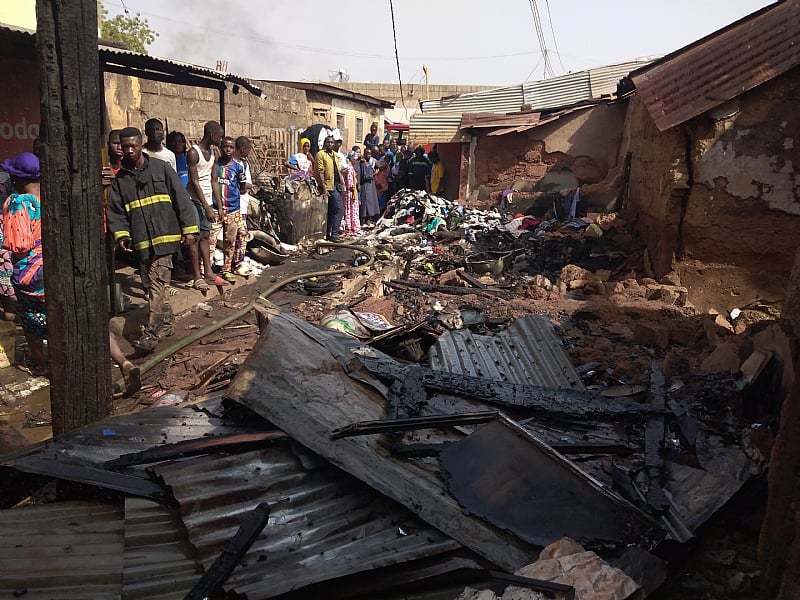 Tamale: Another fire outbreak destroys 5 rooms and stores