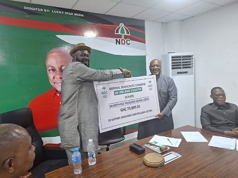 NDC UK And Ireland Chapter Donates Ghs 75,000 To Aid Akosombo Dam ...
