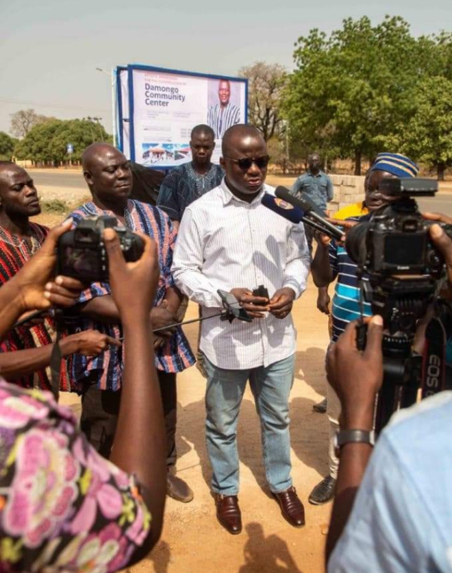 West Gonja: Abu Jinapor inspects progress of Damongo Atro-turf pitch ...