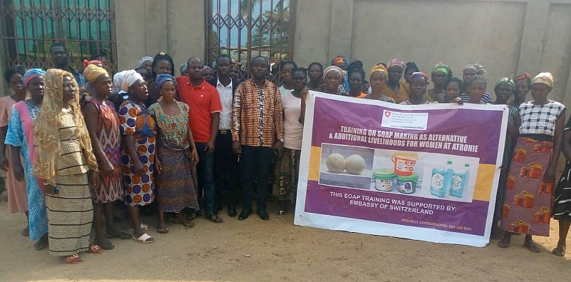 Sunyani: Swiss Embassy's trains 150 women in alternative livelihoods