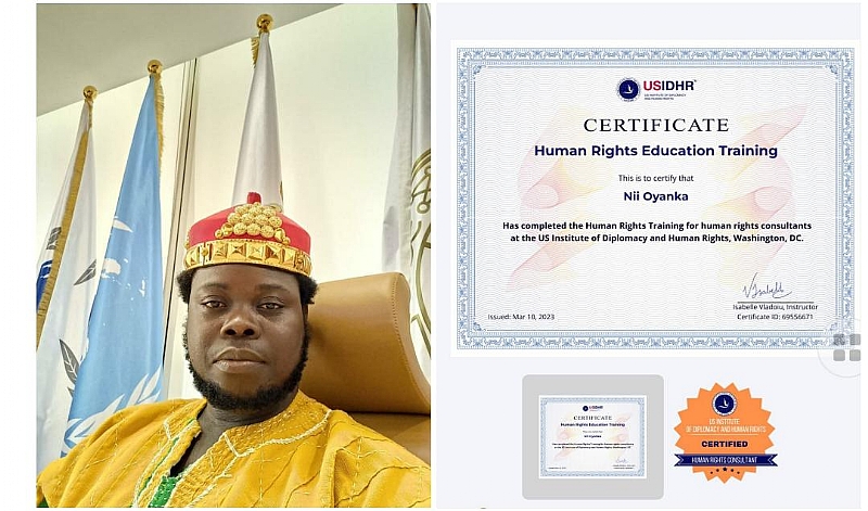 King Oyanka grabs Human Rights Certificate at US Diplomacy Institute in ...