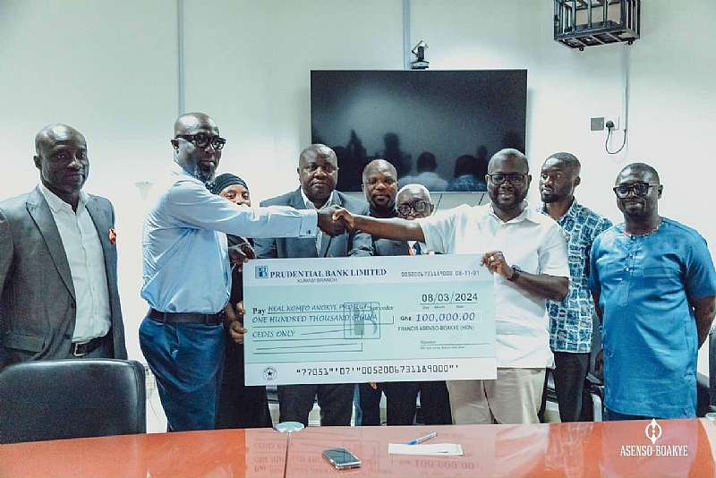 Asenso Boakye donates GHS100,000 to “Heal Komfo Anokye Project' campaign