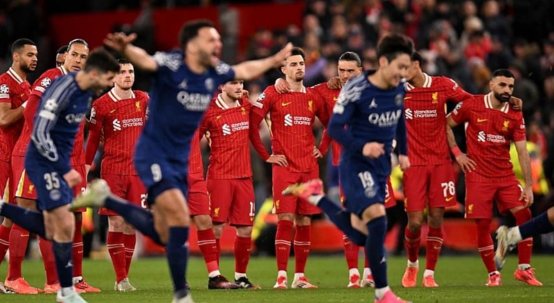 Champions League: PSG beat Liverpool on penalties to reach quarter-finals
