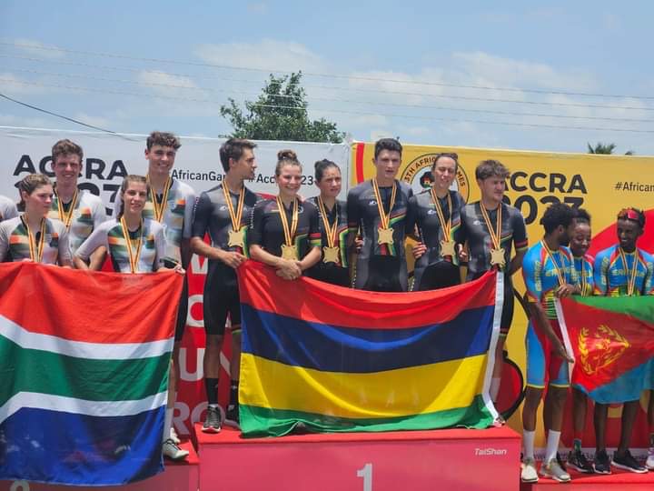 13th African Games: Mauritius wins gold medal in cycling mixed relay