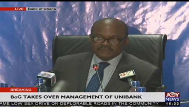 Bank of Ghana Takes Over Unibank