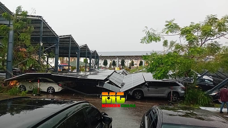 [Video] Heavy rains causes havoc at ANC mall in East Legon