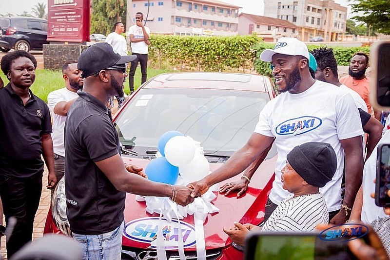 Ras Nene receives car from Shatta Wale as brand ambassador for Shaxi