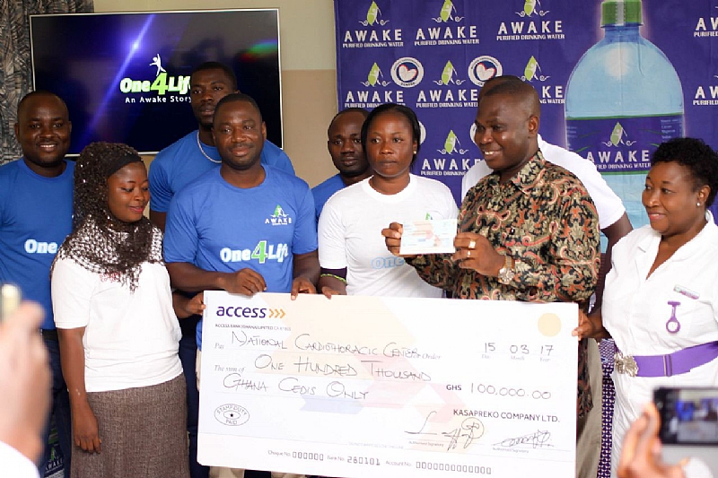 Awake Water Gives GH¢100,000 To Cardio