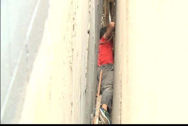 Man Chasing Baseball Stuck Between Walls For 3 Hours