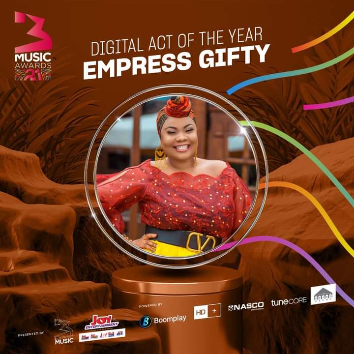 Empress Gifty emerges 3Music Digital Act of the Year