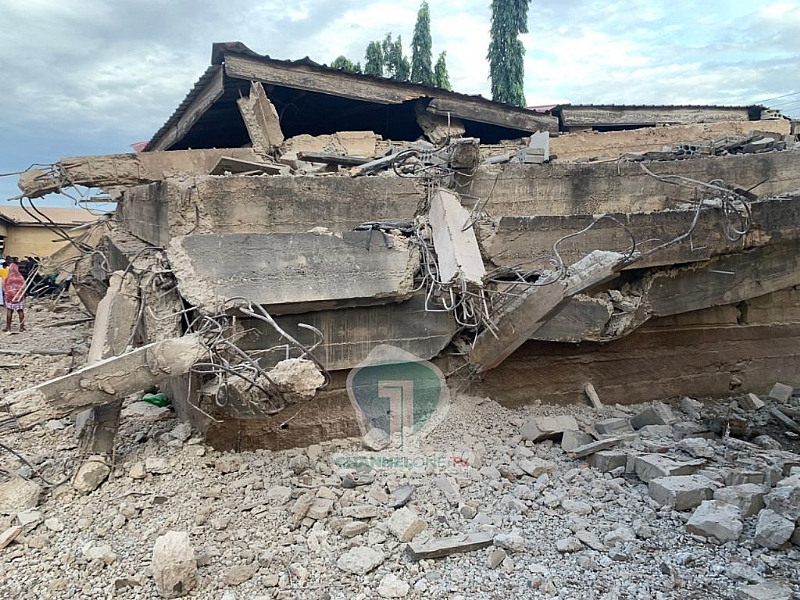 Several trapped as school building collapses at Accra Newtown