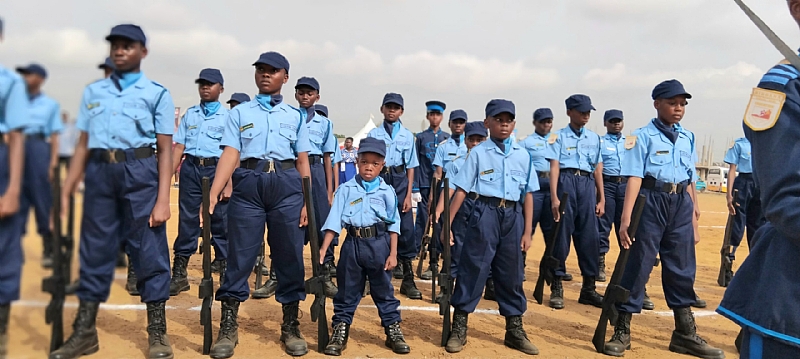 Six-year-old girl shakes crowd with marching skills