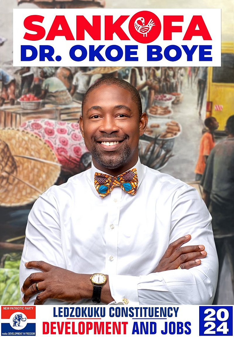 Dr. Benard Okoe Boye utilizes the 'SANKOFA' slogan in skirt and blouse ...