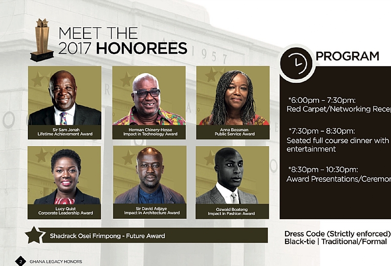 Sir Sam Jonah, Ozwald Boateng, Anna Bossman, Sir David Adjaye And More ...