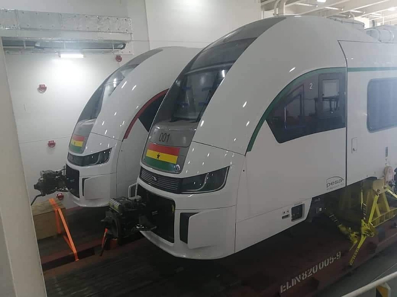 Newly trains from Poland arrive for use on Tema-Mpakadan railway line