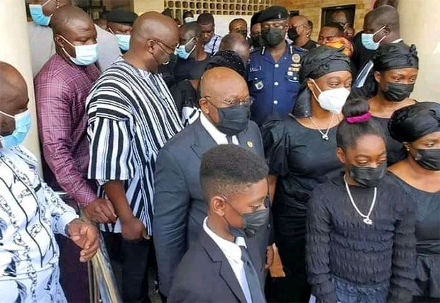 Akufo-Addo, Bawumia mourn with Baako as he bid farewell to his late mother