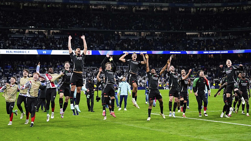 Champions League: Arsenal beat Madrid to set up PSG semi-final