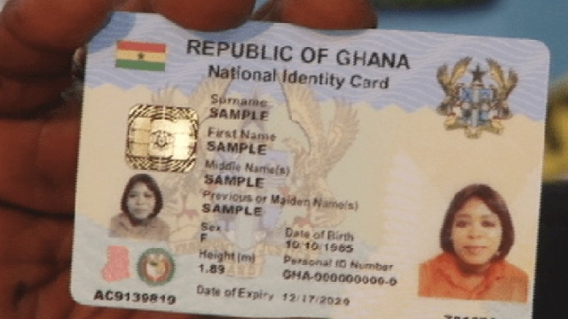 You'll pay GH₵125 to replace missing Ghana card from May 1