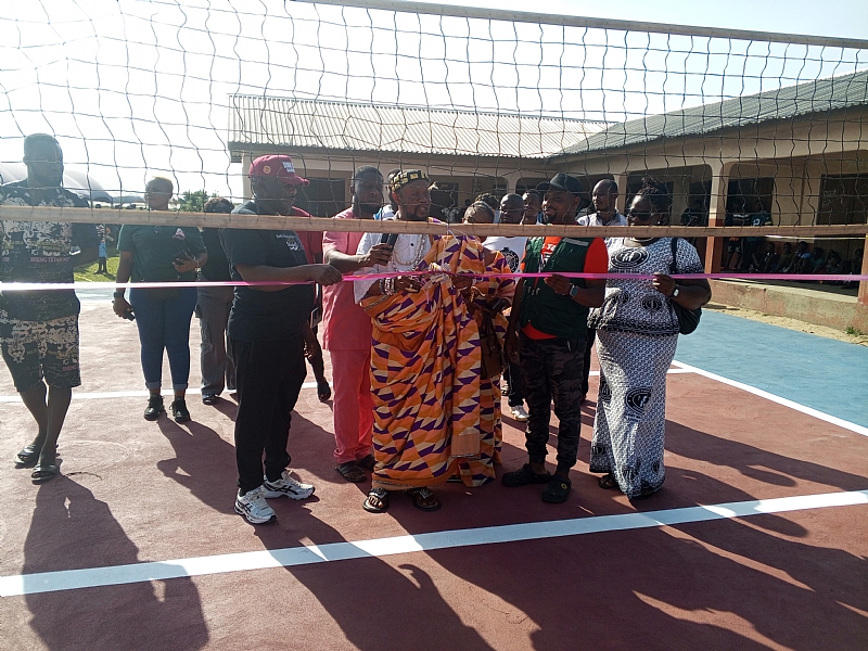 C.K. Bebli Commissions Ultramodern Volleyball Court at Tegbi Afedome