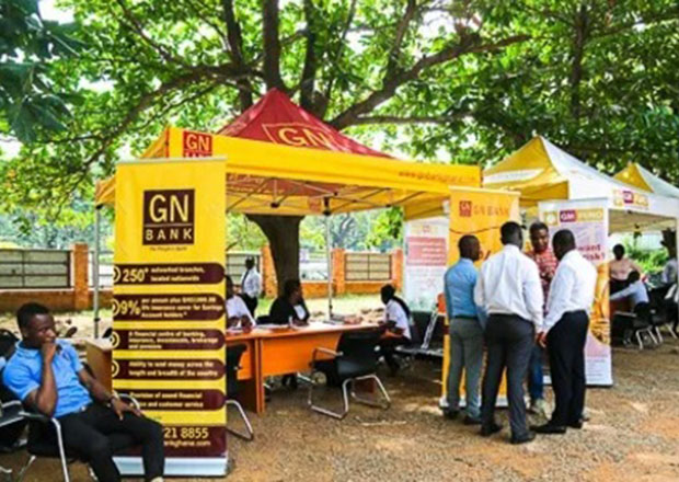 GN Bank Back To Business In Make-Shift Structure Following Weekend Fire