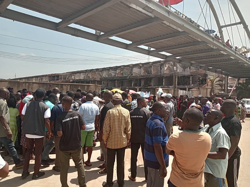 Adum Market fire: Military intervenes as traders storm restricted area