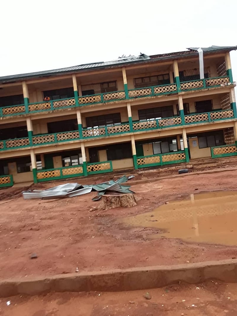 Ningo SHS Computer Lab destroyed by rainstorm