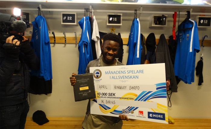 Wonder kid Kingsley Sarfo named Player of the Month is Sweden