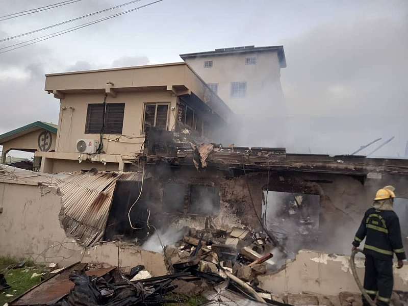 Pokupharma warehouse gutted by fire at Fumesua