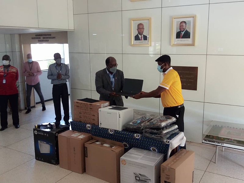 MTN Donate Laptops, Printers, Other Items To Noguchi To Fight Covid-19