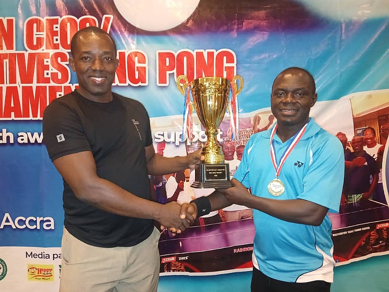 Emmanuel Kusi clinches 7th CEO Executive Pingpong Tournament Trophy