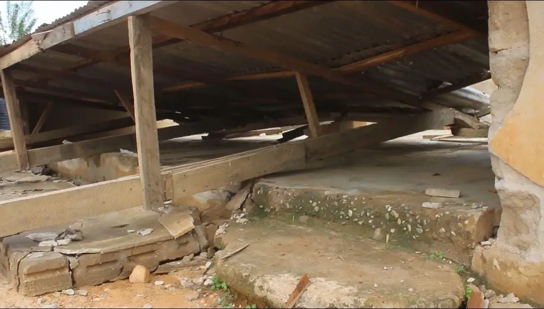 Collapsed classroom block deepens infrastructure crisis at Suhum PRESEC
