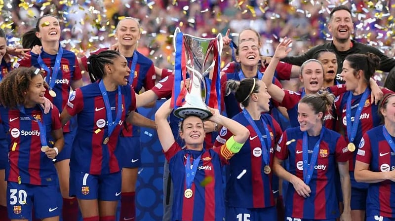 Barcelona defend Champions League title with win over Lyon