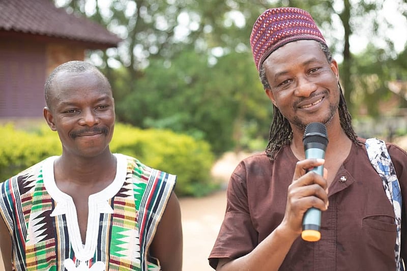 “Nkyene Nkamfo ne ho” exhibition held at forecourt of Bonwire Kente ...