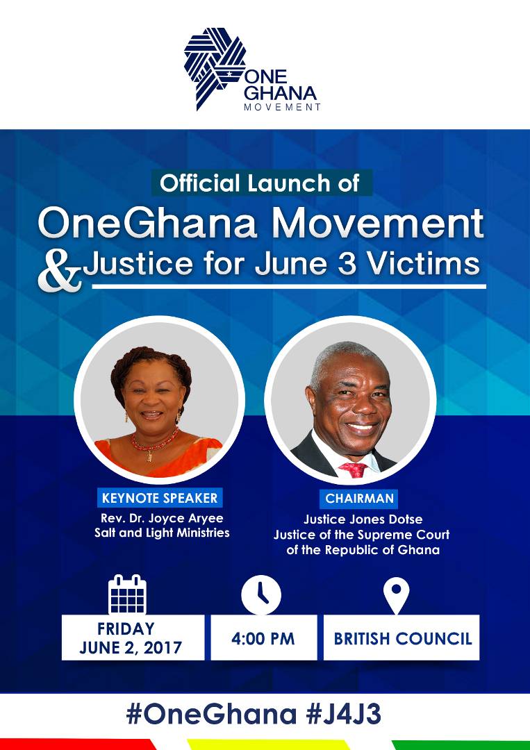 Justice Dotse, Joyce Aryee To Inaugurate OneGhana Movement