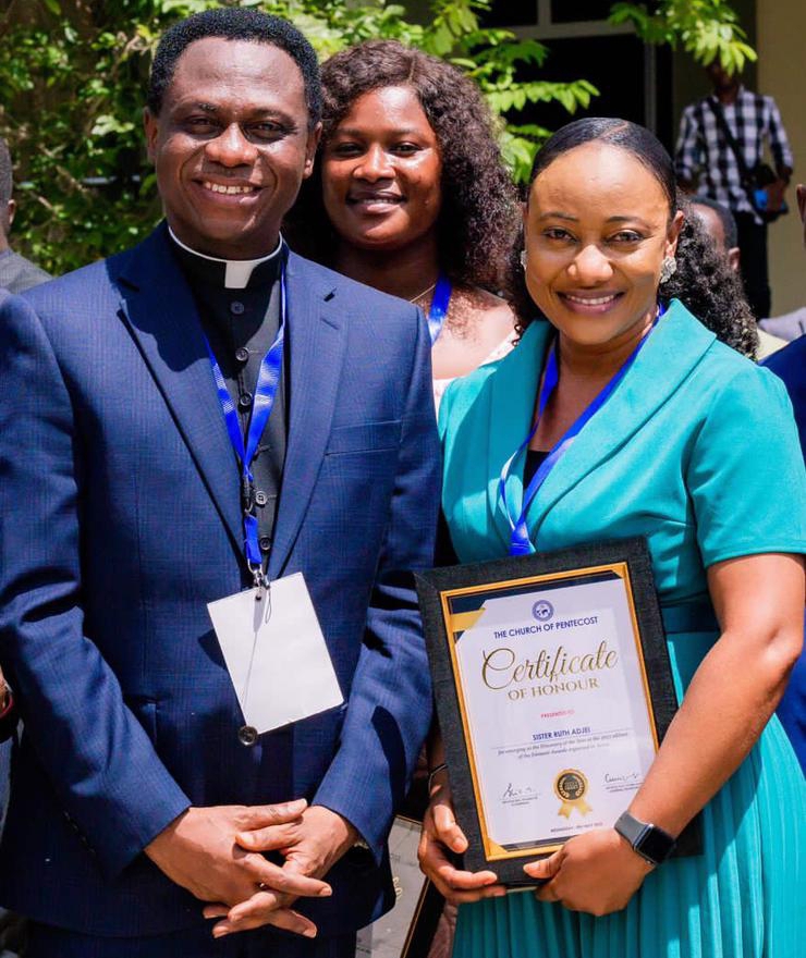 Church of pentecost honours gospel musician Ruth Adjei