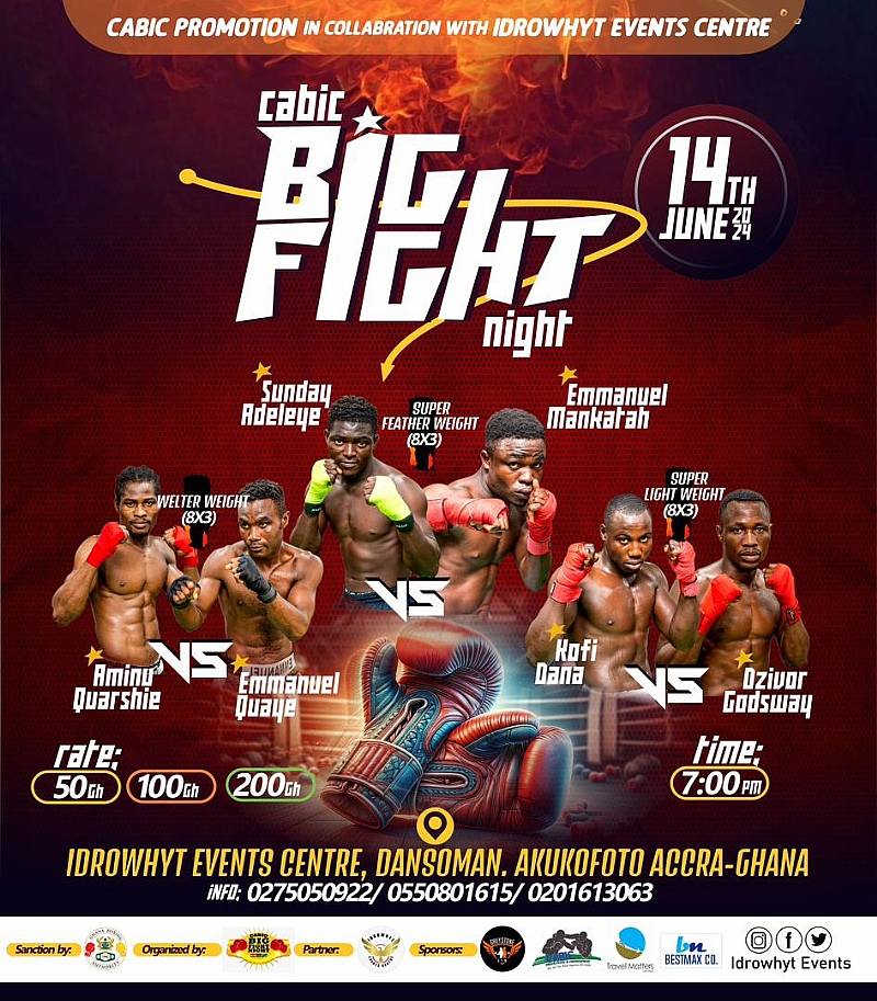 Cabic Fight Night back with exciting bouts on Friday June 14 at ...