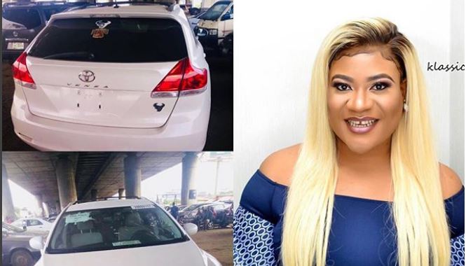 Actress, Nkechi Sunday Gifts Self Brand New Toyota Venza
