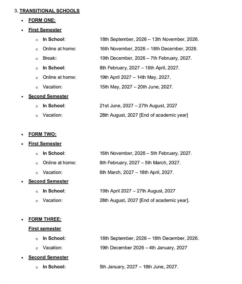 GES Releases 2026/2027 SHS Academic Calendar With Key Dates for Single ...