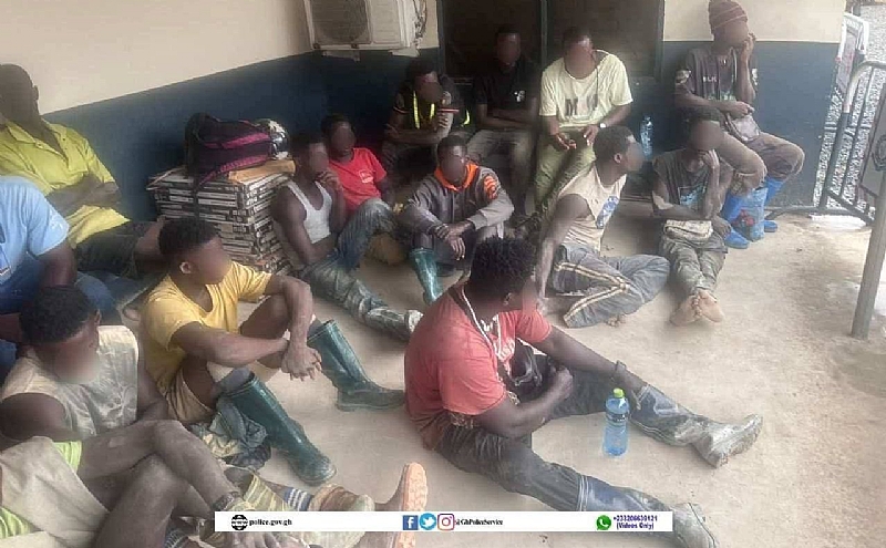 Ghana Police crack down on illegal mining, arrest 23 suspects