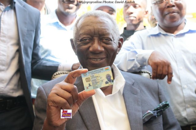 Kufuor Backs NDC's Call For Inclusion Of Voters' ID For Ghana Card