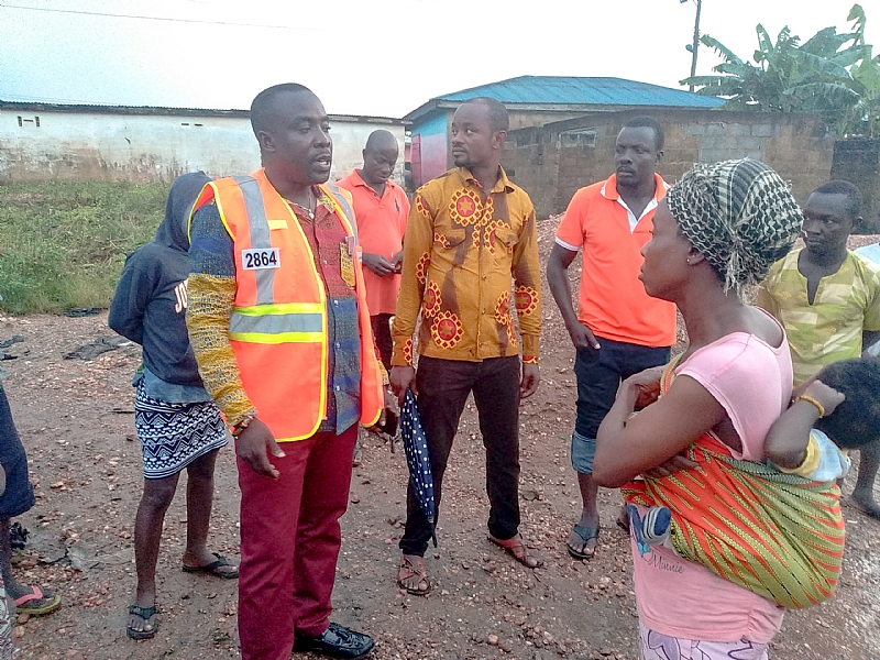 Prestea Huni-valley NADMO Boss Visits Rain Affected Residents At Bepo