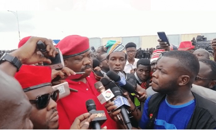 NDC's Joshua Akamba carries gun to Arise Ghana demo