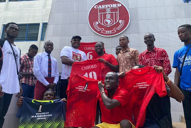 Cape Coast North MP donate jerseys, footballs to 10 Halls, TV to ...