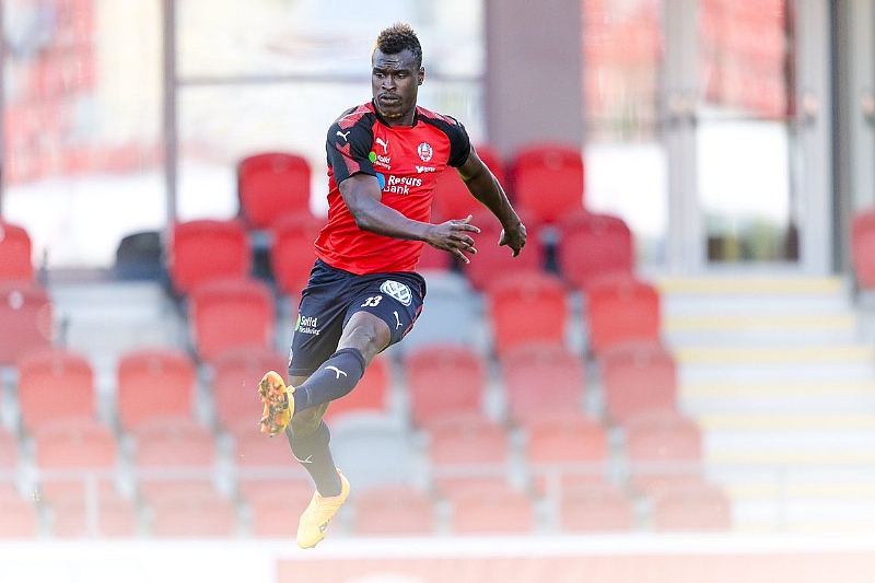 Ghana defender Edwin Gyimah enjoying his football in Sweden