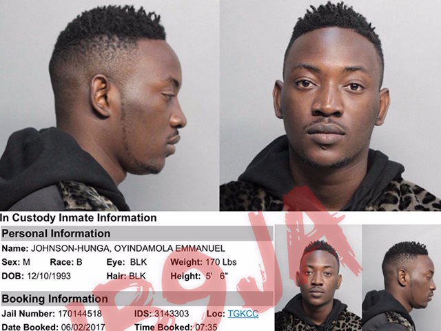 Nigerian singer arrested in US for alleged credit card fraud