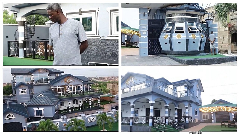 Agya Koo showcases mega mansion to celebrate his 54th birthday