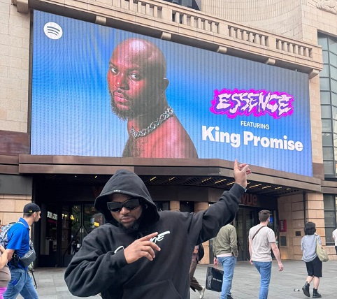 King Promise’s ‘True To Self’ billboard spotted in London