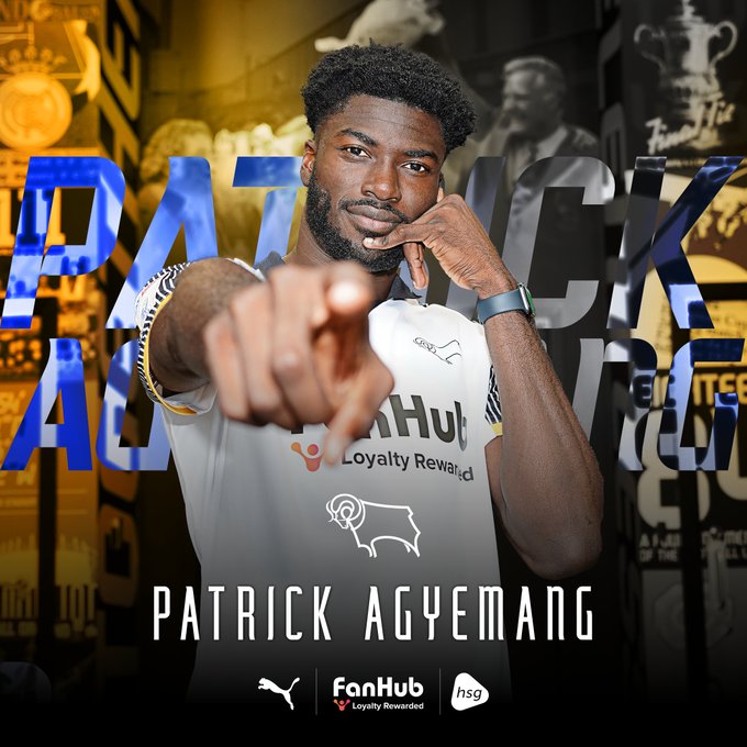 American-Ghanaian forward Patrick Agyemang joins English club Derby County