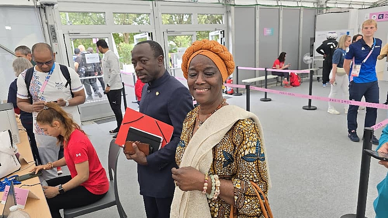 Ghana's ambassador to France, Anna Bossman visits Team Ghana at the ...